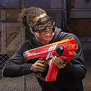 Nerf Perses MXIX-5000 Rival Motorized Blaster (red) - Fastest Blasting Rival System, Up to 8 Rounds Per Second - Rechargeable Battery, Quick-Load Hopper