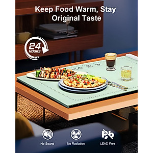 Food Warmer, Food Warming Mat for Buffets Party,Gathering, Nano Silicone, Roll Up for Storage