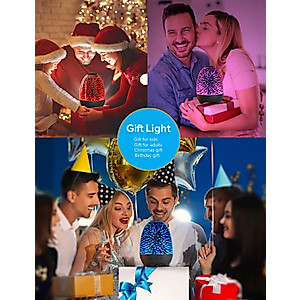 Aiscool Night Light Bluetooth Speaker, 3D Glass Music Bedside Table Lamp with 7 Colors, LED Touch Night Lamp Rechargeable Portable Lamp Gifts for Girls, Boys, Women, Men, Dad, Mom(Galaxy Black)