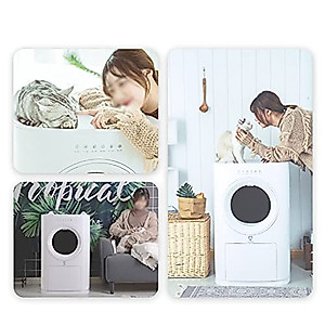 HONGFEISHANGMAO Cat Box Innovative Automatic Cat Litter Box Intelligent Automatic Cleaning Electric Shovel Cat Toilet Anti-Odor, Fully Enclosed Large Cat Furniture (Color : Pink)