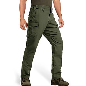MAGCOMSEN Mens Cargo Pants Tactical Pants with Pockets Quick Dry Fishing Pants Lightweight Breathable Pants Mountain Pant for Men Green