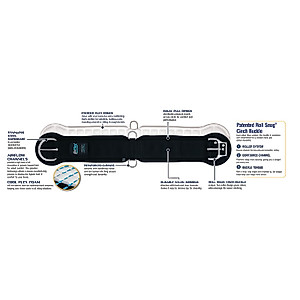 Weaver Leather AirFlex Roper Cinch , Black , 34"