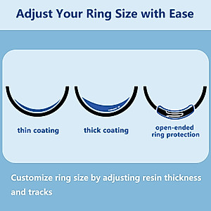 Innovative Ring Size Adjuster Adhesive with UV Light- Adjusts Any Ring Size, Easy Application & Removal, Ring Size Adjuster for Loose Ring, Ring Adjuster Glue, Ring Sizer, Ring Guards