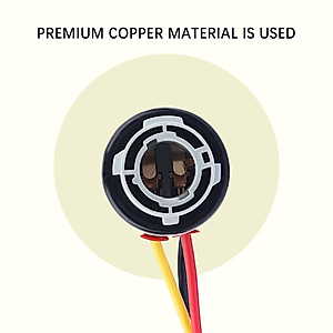 carleef 2PCS Turn Signal Socket,Multi-Functional Brake Light Socket Tail Light Socket with Wiring Harness,Professional Car Accessories 1157 Bulb Socket Fits Most Cars Trucks SUVs (1157/2PCS)