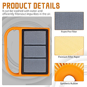 Air Filter + Pre Filter for Stihl TS410 TS420 TS 420 TS 410 TS410Z TS420Z TS480 TS500i Replace 4238 141 0300 Concrete Cut Off Saw