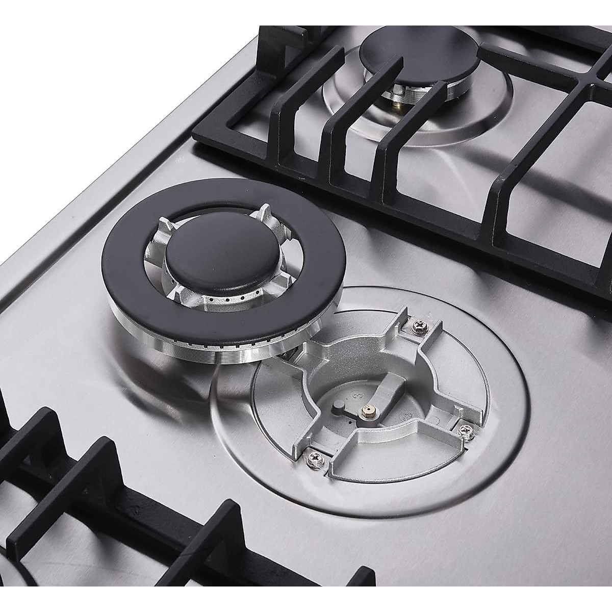 30 Inch Gas Cooktop LPG/NG Convertible Gas Burner Stainless Steel Gas Hob Built-In Gas Cooktop DM527-SA03Z Gas Stovetop