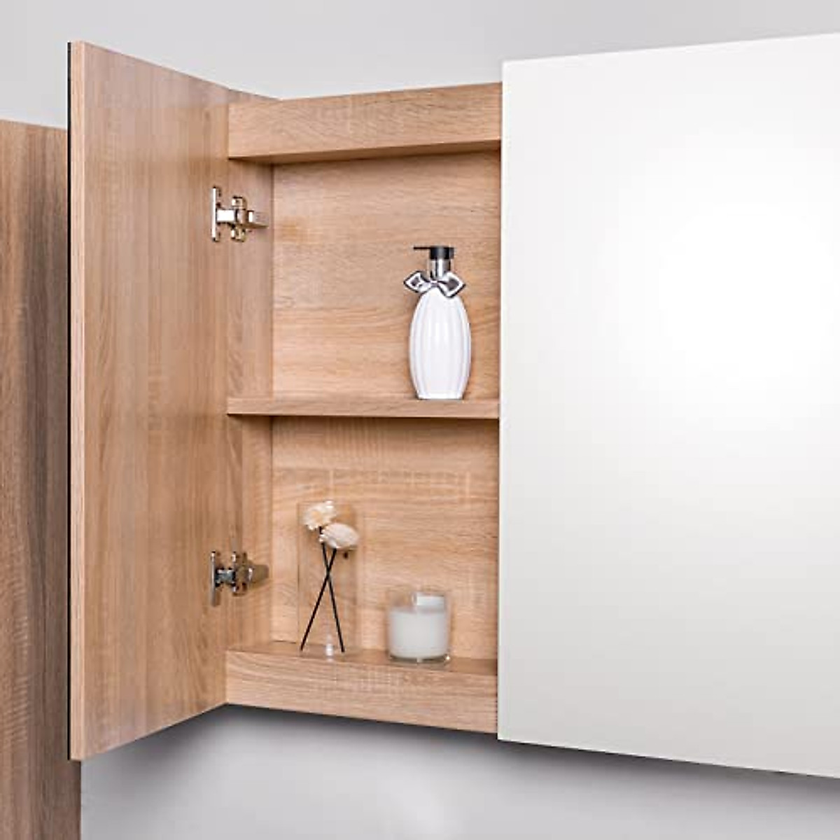 Koozzo 30" Bathroom LED Medicine Cabinet with Mirror, Wall Mount Mirror Cabinet with LED Light, VC1006