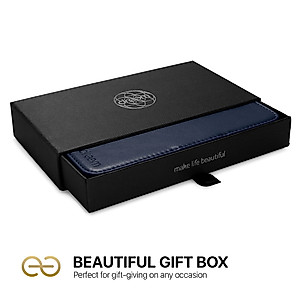 Dreem Fibonacci Wallet Case for iPhone 14 | 2-in-1 Detachable Vegan Leather Cover with Built-in Kick-Stand, RFID Blocking Card Holder, MagSafe Compatible [Royal]