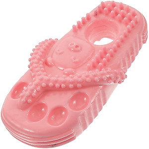 POPETPOP Dog Chew Slipper Shoe Shaped for Teething Puppies Molar Teeth Cleaning Chew Activity