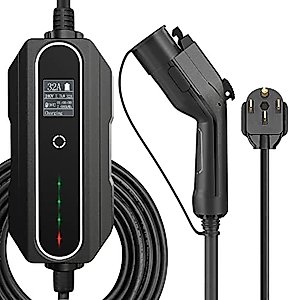 MAX GREEN Speeder Level 2 EV Charger, Adjustable Current (10A/16A/20A/24A/32A) Portable EVSE, 240V 25ft NEMA 14-50 Electric Vehicle Charging Station