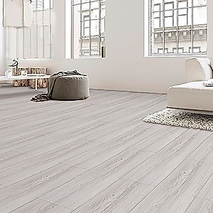 NUFLR Peel and Stick Floor Tile Waterproof, Floor Tile Easy to Paste, Vinyl Flooring Plank Tile for RV, Bedroom Living Room Kitchen and More（6Inx35Inx10pcs）