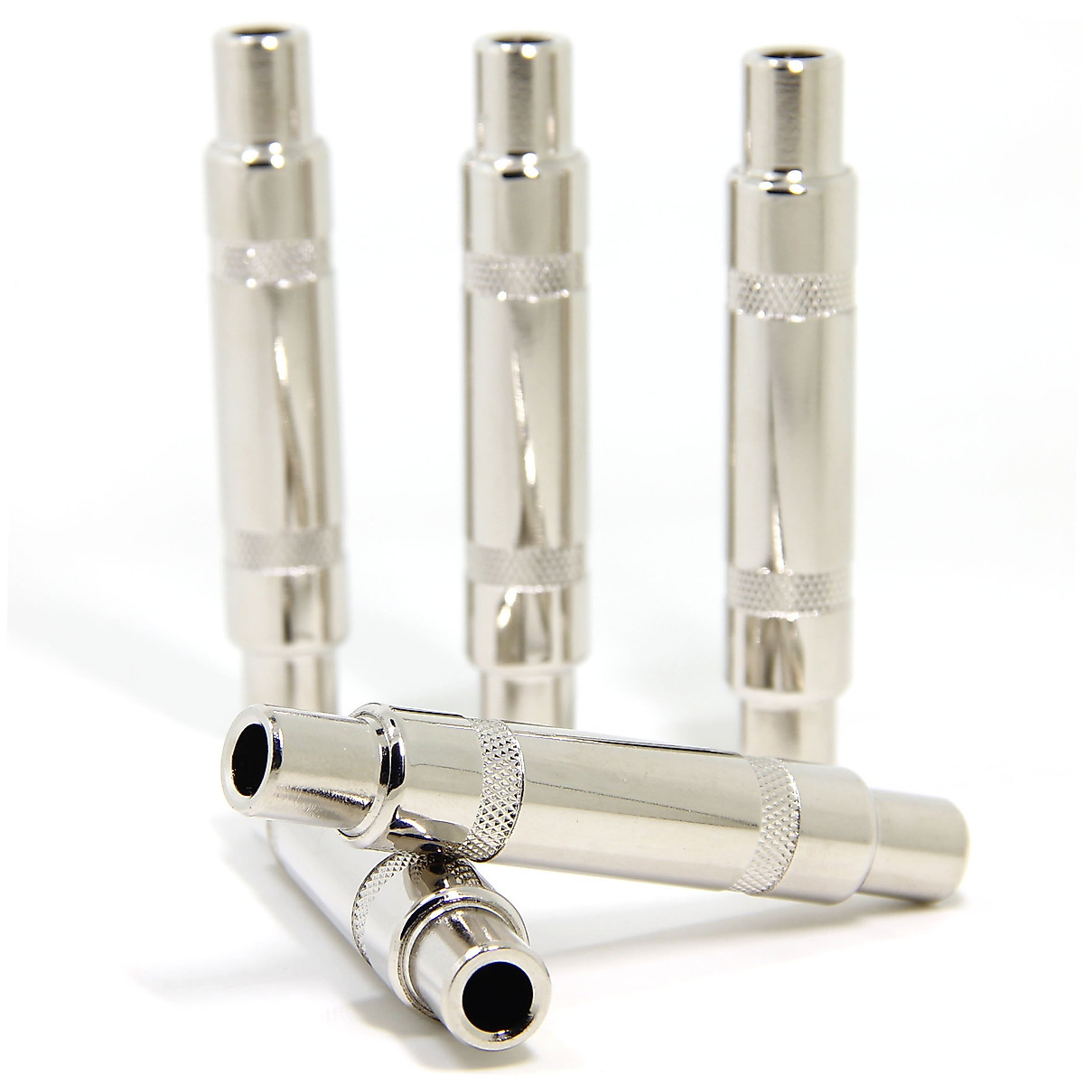 Ancable Premium 5-Pack 1/4 Inch Coupler Adapter, Heavy Duty Full Metal 6.35mm TS and TRS Female to Female Barrel, Stereo Cord Extender for Extending Guitar, Instrument, Speaker/Microphone/Patch Cables