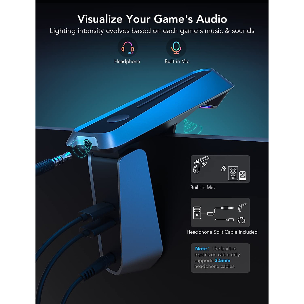 Govee LED Strip Lights(55'') & Gaming Light Bars(17'') with Camera, Smart DreamView G1 Pro Gaming Lights for 24"-32" PC with Color-Match Video, Music Sync & 42 Scene Modes Specially Built for Gamers