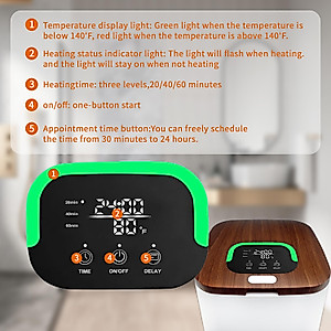 Qumox Towel Warmer Bucket, Large Towel Warmer with 3 Heating Modes, Heat Time 20/40/60 Min Adjustable, Auto Shut Off and Up to 24 Hour Delay Timer, Towel Heater for Oversize Bathrobes Blankets