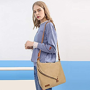 Tom Clovers Crossbody Bags for Women Canvas Crossbody Messenger Tote Weekender Fashion Bag