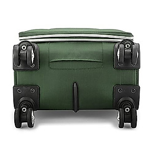 Traveler's Choice Lares Softside Expandable Luggage with Spinner Wheels, Green, Carry-On 22-Inch