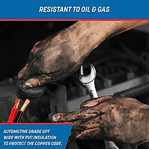 GS Power 16 Gauge Wire (16 AWG) - 100 Foot, Pure Copper, Stranded Electrical Wiring for Speaker, Automotive, Trailer, Stereo and Home Theater Applications - Red/Black