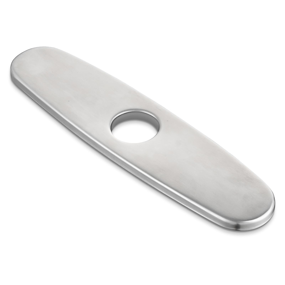 Lanceler Sink Faucet Hole Cover Deck Plate Brushed Nickel 10 Inch 1 or 3 Faucet Escutcheon for Bathroom or Kitchen Vanity Sink Faucet Stainless Steel