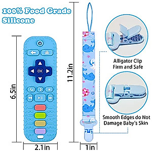 3 Pack Silicone Baby Teething Toys,Remote Control Teether for Baby,Teething Toys for Babies 0-24 Months,Baby Chew Teether Toys for Toddlers,Roku Remote Teether for Baby,BPA Free Refrigerator Safe.