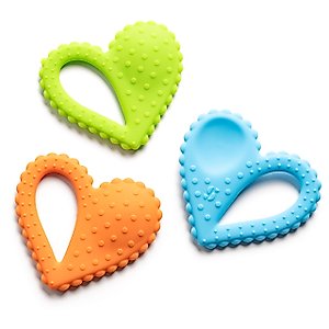 Special Supplies Teether Heart Spoon Oral Motor Therapy Tools, Textured Stimulation and Sensory Input Treatment for Babies and Toddlers, BPA Free Silicone, Dual Use Spoon Plus Teether