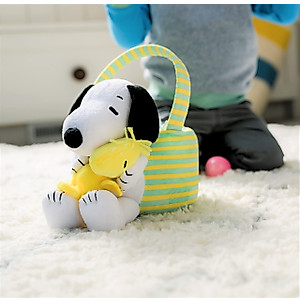 Animal Adventure® | 8" Easter Basket Snoopy and Woodstock