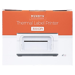 MUNBYN Thermal Label Printer 300DPI, 4x6 USB Shipping Label Printer for Shipping Packages & Small Business, Thermal Printer for Shipping Labels with USPS Shopify Ebay, One-Click Setup for Windows Mac