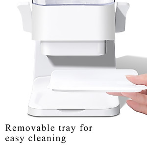 Cereal Dispenser Countertop, 5L Cereal Containers Storage Dispenser for Pantry, Large Dry Food Cereal Dispenser, Not Easy to Crush Cereal, Can Hold Oatmeal, Candy, Snack, Grain, Pet Food (White, 1Pc)