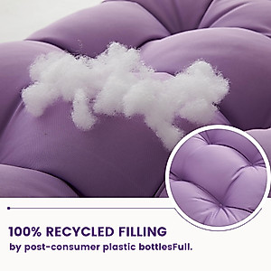 BLISSWALK Patio Chair Cushion for Adirondack,High Back Tufted Rocking Chair Cushion, Outdoor Seat Chair Cushion 48"x21"x4" inch, Sunscreen and Fade-Resistant,1Count,Purple