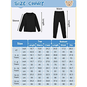 Resinta 3 Sets Boys Waffle Thermal Underwear Set Soft Winter Waffle Thermal Top and Bottom Long Johns Cotton Base Layer