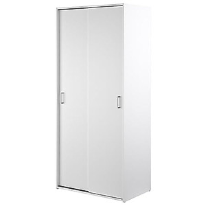 Tvilum 2 Sliding Doors, White Wardrobe