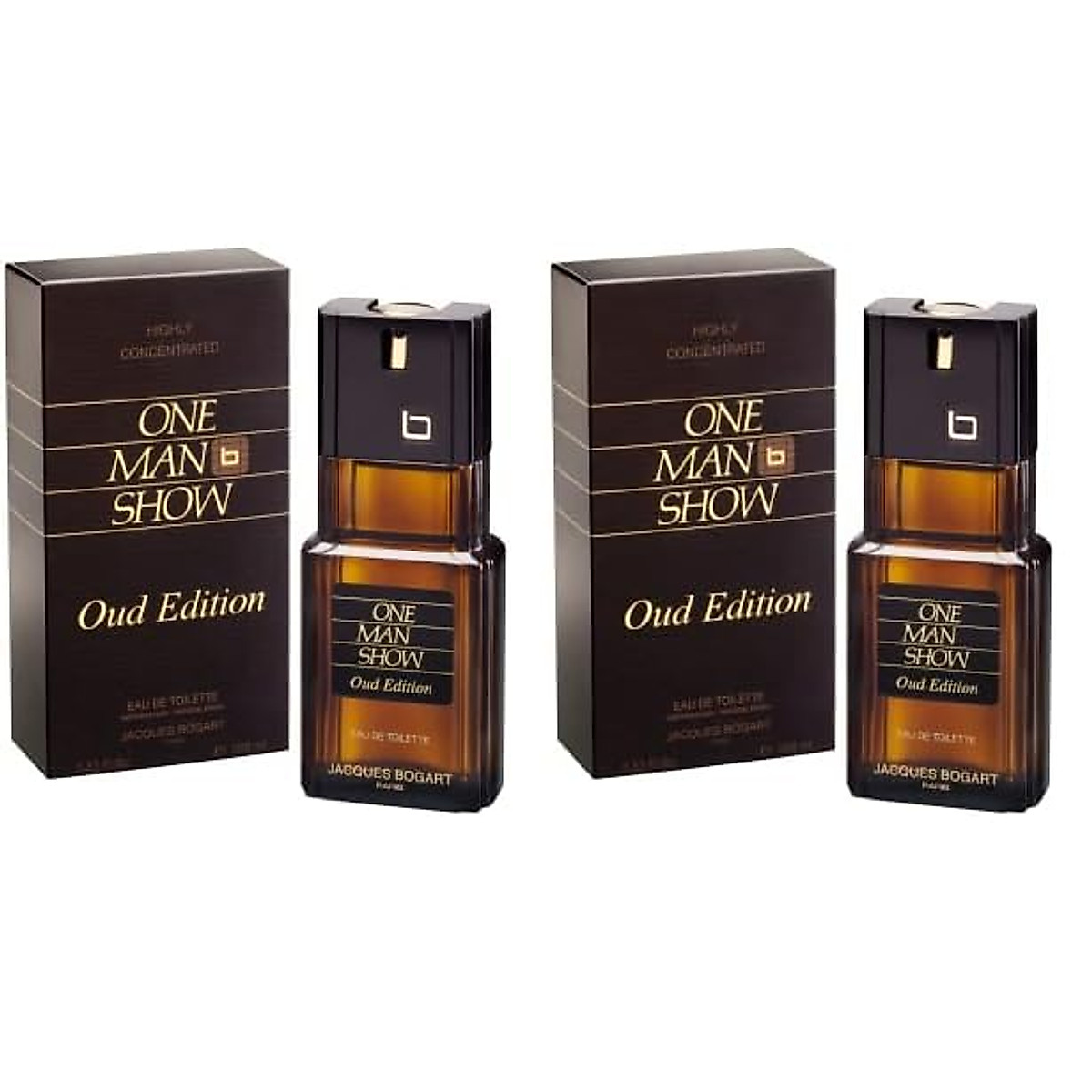 Jacques Bogart One Man Show for Men, Eau de Toilette Spray, Oud Edition, 3.33 Ounce (Pack of 2)