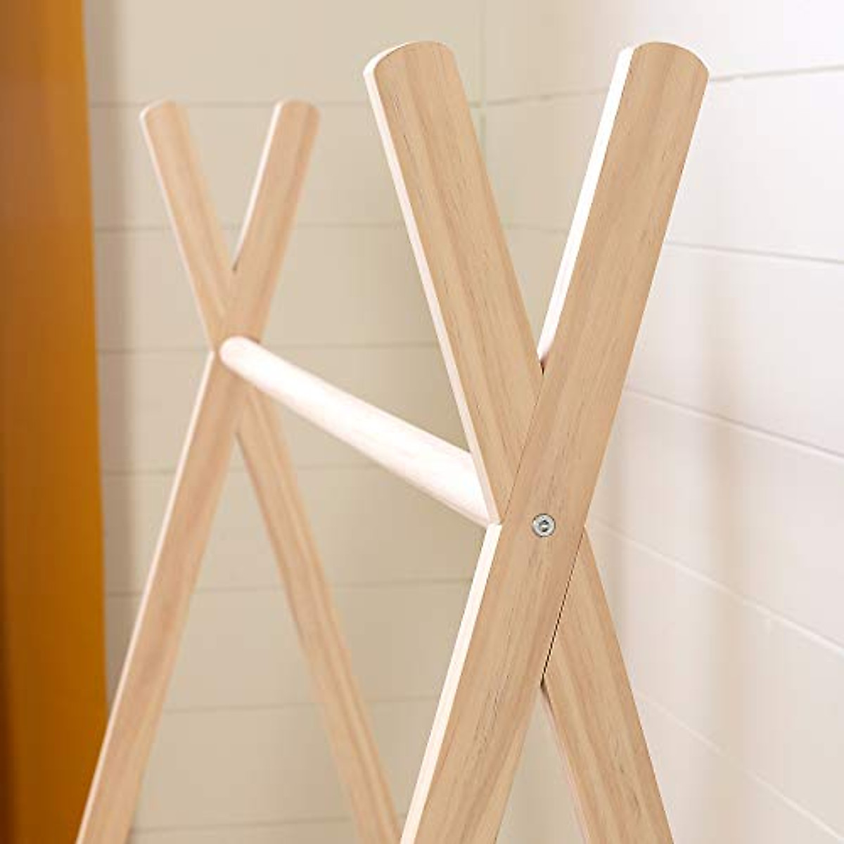 South Shore Sweedi Scandinavian Clothes Rack for Kids-Natural Pine