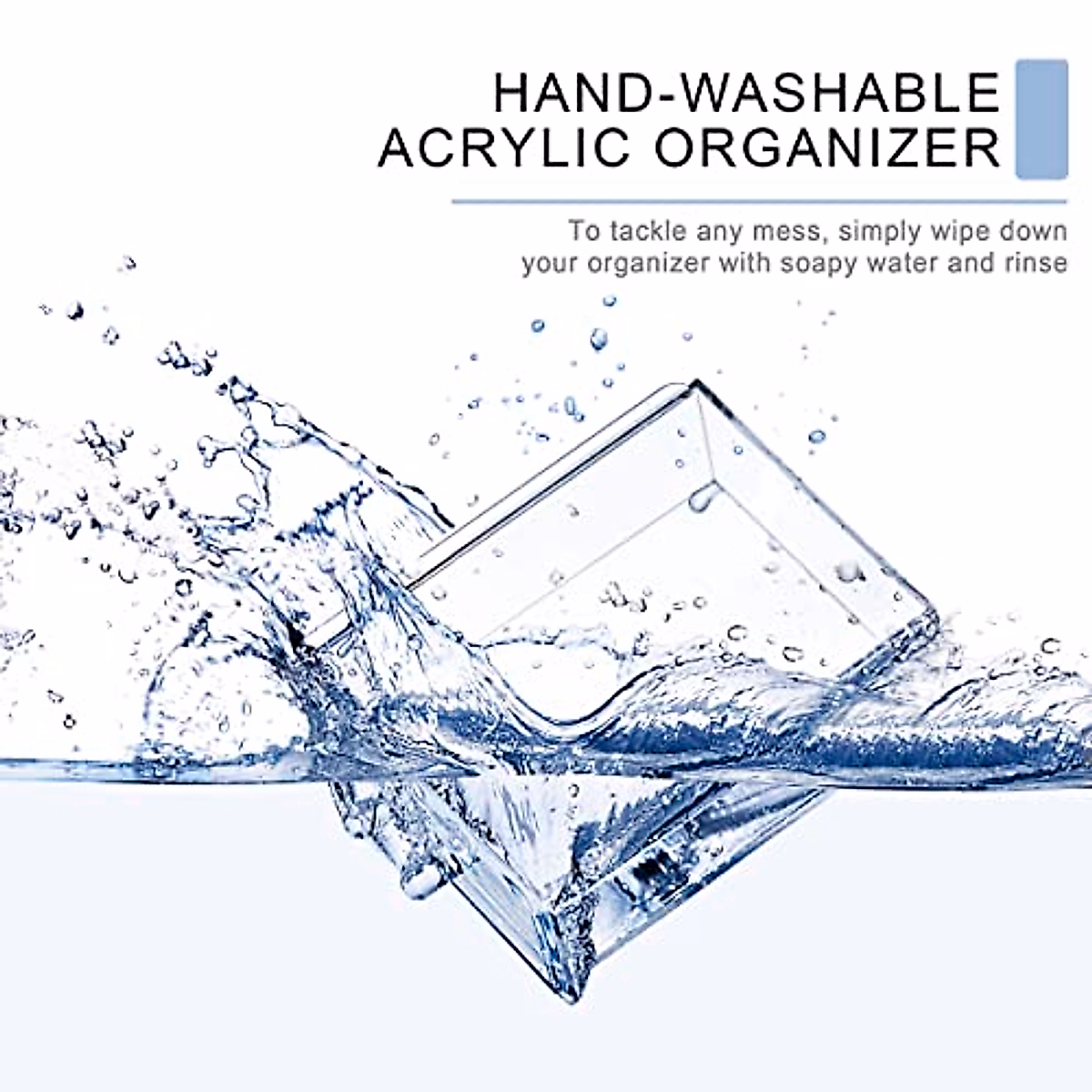 Sorbus Clear Makeup Organizer Display - Stylish Organization and Storage Case for Cosmetics, Jewelry & Hair Accessories - Space Saving Makeup Organizer for Vanity & Bathroom (2 Large, 4 Small Drawers)