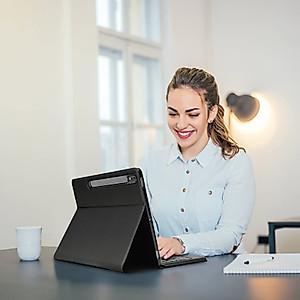 Samsung Galaxy Tab S8 Plus/S7 FE/S7 Plus 12.4 inch Keyboard Case, Smart Touchpad with S Pen Holder, 7 Color Backlit and Detachable Wireless Keyboard Cover, for Tab S7 FE 2021/S7+ 2020/S8+ 2022, Black