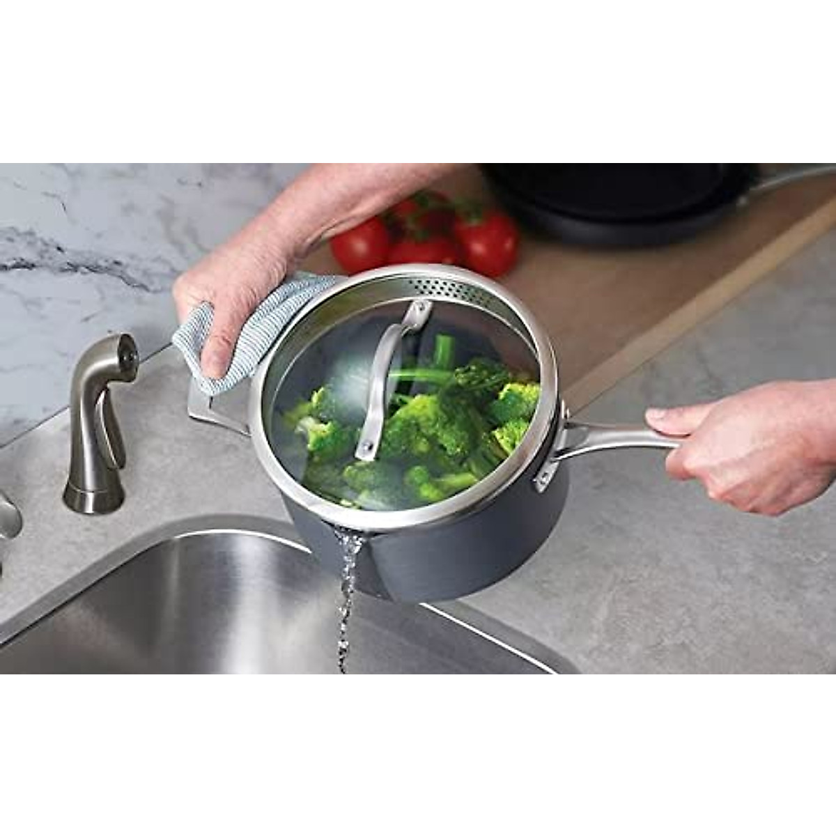 Member Mark 15 Piece Hard Anodized Aluminum Cookware Set With 7-Piece Kitchen Tools Set