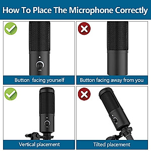 USB Microphone, Travor Metal Condenser Recording Microphone for Laptop MAC or Windows Cardioid Studio Recording Vocals, Voice Overs,Streaming Broadcast and YouTube Videos