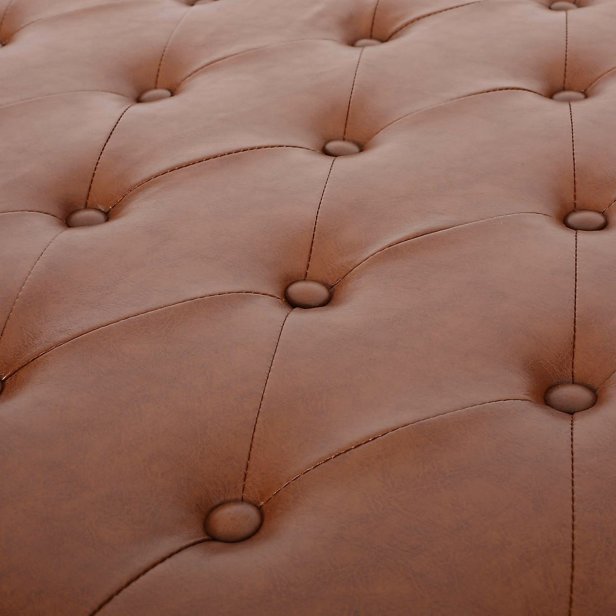 Christopher Knight Home Gavin Contemporary Upholstered Rectangular Ottoman, Cognac Brown and Weathered