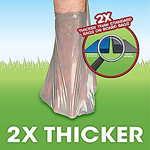 Bags on Board Dog Poop Bags | Extra Thick Waste Pickup Bags with Easy Tie Handles | Easy Dispensing Drawer Pack | 200 Count