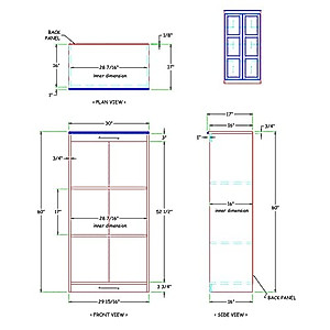 Concepts in Wood KT613A Storage Cabinet for Office or Pantry (Oak)
