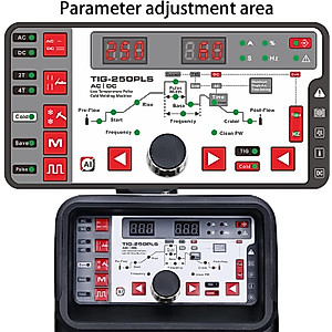 ANDELI Tig Welder Ac/Dc,110V/220V 200AMP Aluminum Tig Welder,Stick Tig Cold Multiprocess Tig Welding,Arc Protable Welding Machine