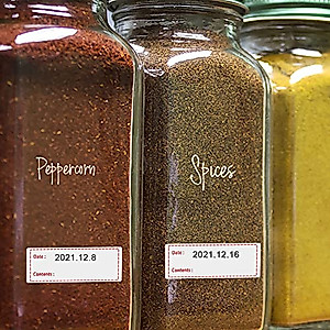 276 Pcs Clear Pantry Labels Set with 125pcs Blank Labels, DIY Food Label Sticker, Water Resistant & Oil Resistant, Pantry Labels for Food Containers, Jars for Flour, Sugar, Oat(Size:401pcs)