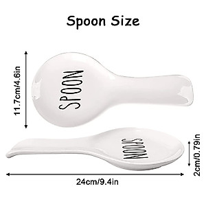 Spoon Rest for Kitchen Counter,Ceramic Spoon Holder,Ceramic Utensil Holder,Large Size Cooking Utensil Kitchen Spoon Rest -Essential Kitchen Gadgets & Accessories