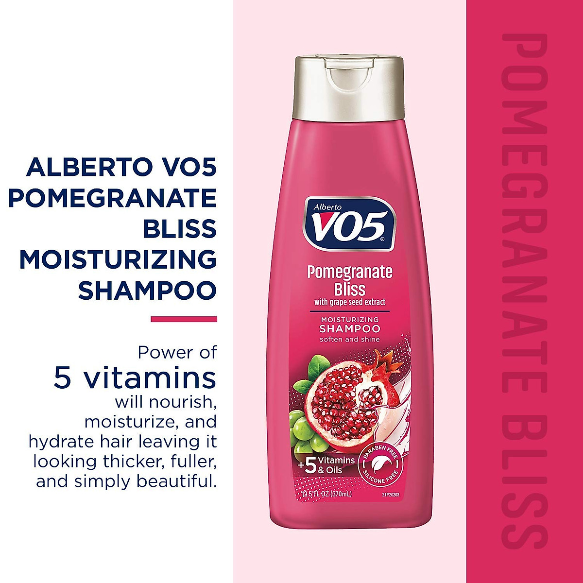 Vo5 Sh Herbal Esc Pom & G Size 12.5z Vo5 Shampoo Herbal Escapes Pomegranate & Grapeseed 12.5z