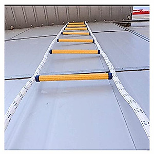 FGQCBBYC Escape Rope Ladder, Fire Escape Ladders Home Lifeline Ladder Emergency Rope Ladder Load Capacity up to 2000 Lb Rope Ladder Escape Ladder/12M/39Ft