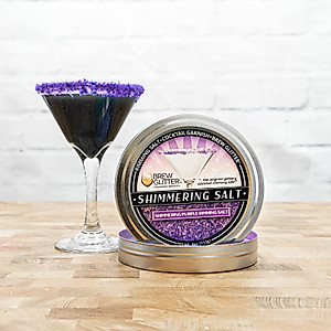 BREW GLITTER Shimmering Purple Cocktail Rimming Salt, Drink Rimmer for Beverages, Cocktails, Margaritas, Drinks, Kosher Certified, Vegan (4 oz, Shimmering Purple)