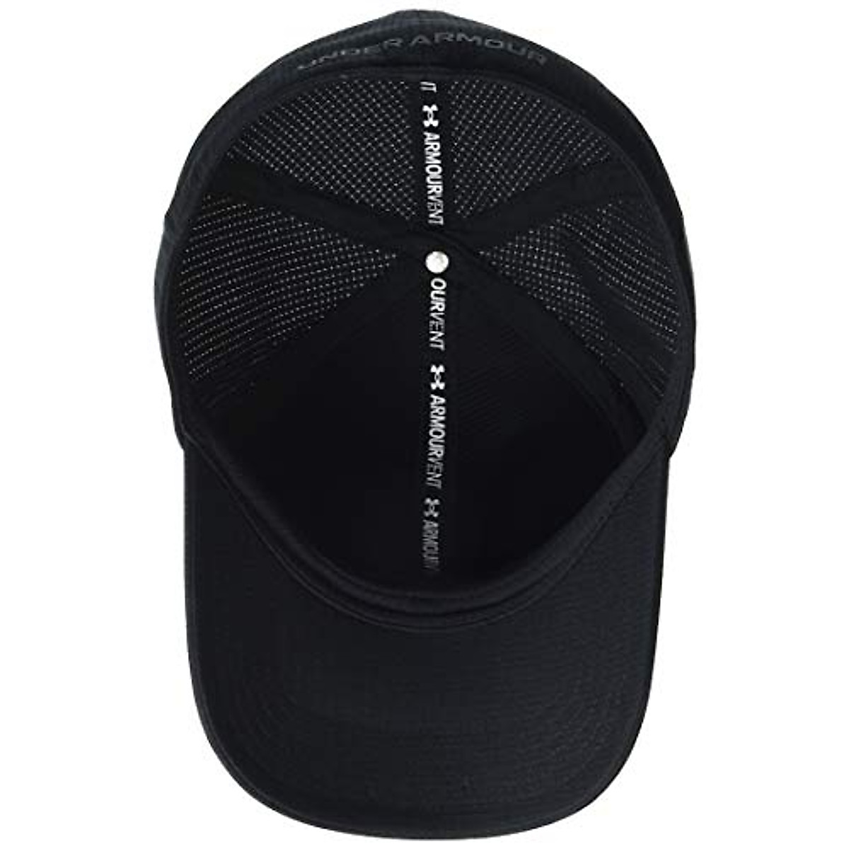 Under Armour Men's Iso-Chill Armourvent Fitted Baseball Cap , Black (001)/Pitch Gray , Medium/Large