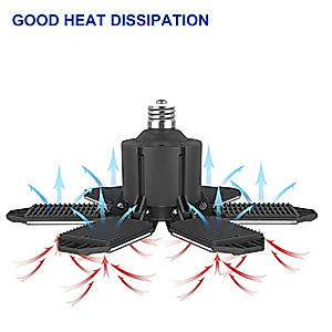 fomidao Led Garage Lights 9 Pack E26/E27 Garage Lights Super Bright Deformable LED Garage Ceiling Lights 220W Garage Lighting for Basement Barn Workshop Shop