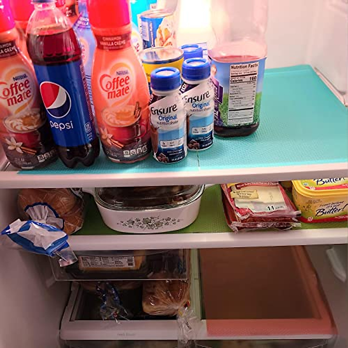 3 Rolls Refrigerator Liners 17.71*59inch, Washable Fridge Mats Shelf Liners Waterproof Fridge Pads Drawer Table Mats Refrigerator Mats for Shelves