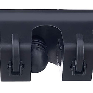 Mop & Broom organizer 3-Slots (Black 2-Pack)