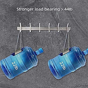 Wall Hooks, Hangers Vertical Metal Rack Wall Mount for Coat Towel Hat Jacket Backpack Bag (18.11" (6 Hooks) Silver)